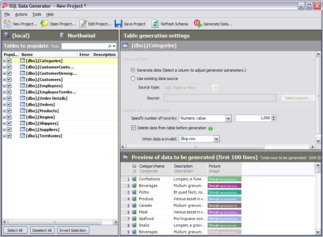 Red Gate SQL Data Generator 1.0 – Generating data for Northwind – Ben ...